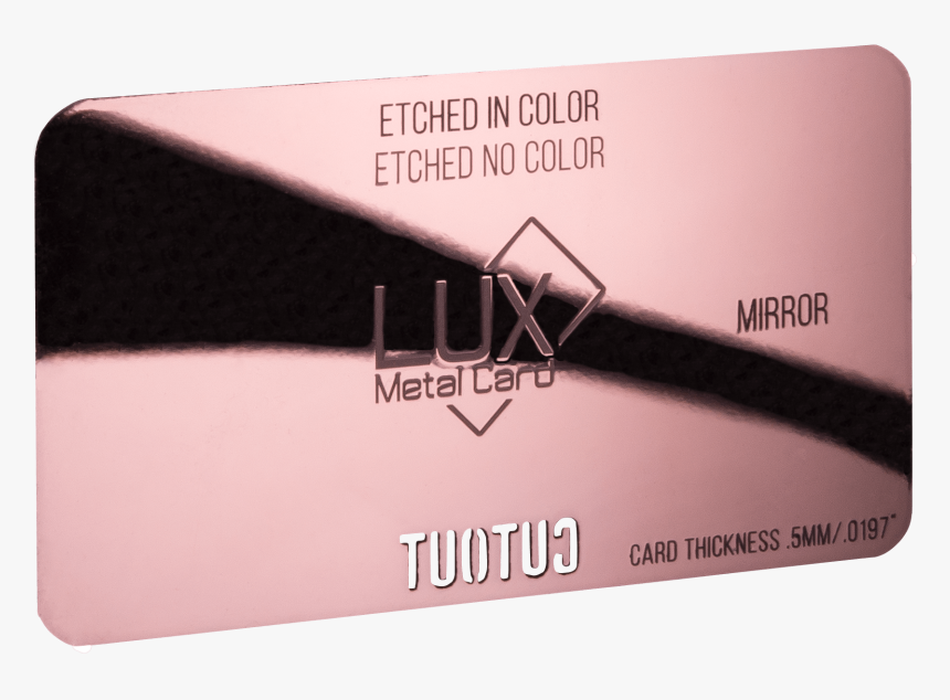Rose Gold Mirror Metal Business Card - Eye Shadow, HD Png Download ...