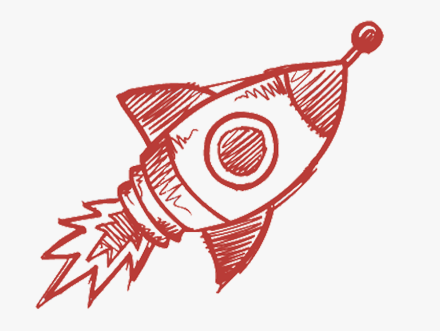 Pink Drawing Pencil - Rocket Drawing Transparent Free, HD Png Download ...