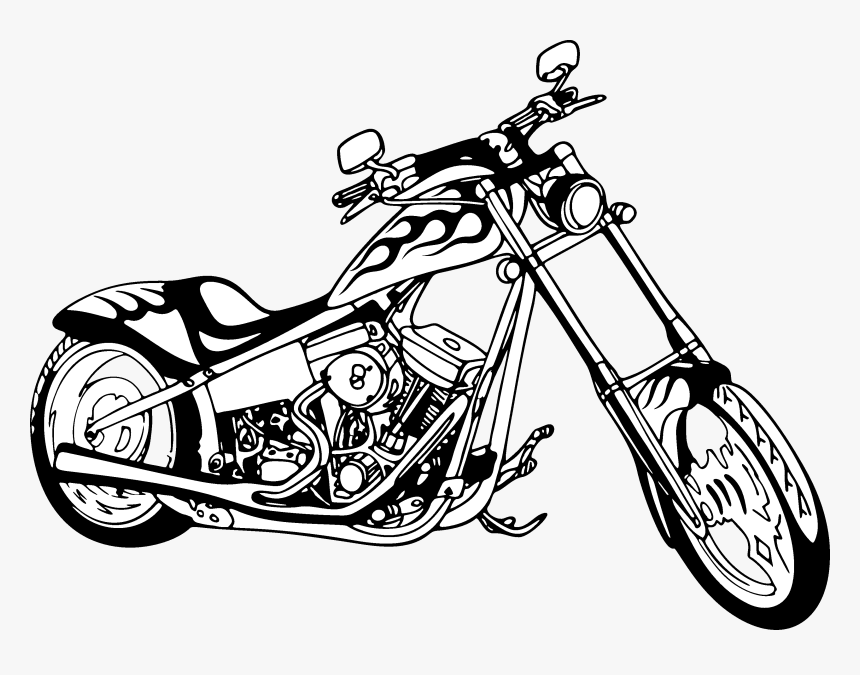 Chopper Motorcycle Drawing