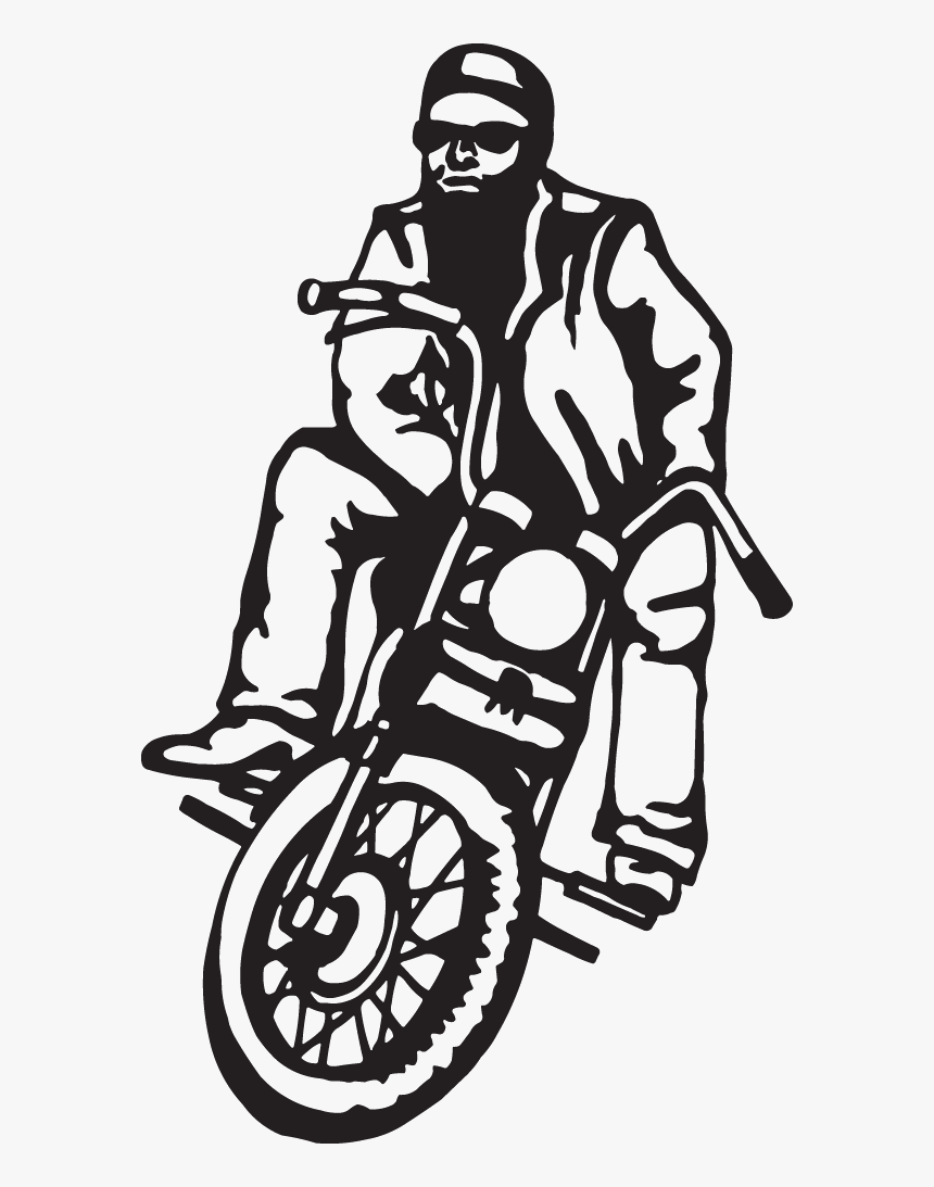 Cool Dude Chopper Motorcycle Decal - Cool Dude, HD Png Download ...