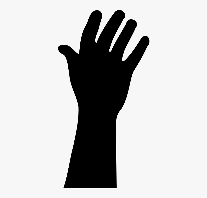 Raised Hand In Silhouette Clip Art Download - Raising Your Hand Drawing ...