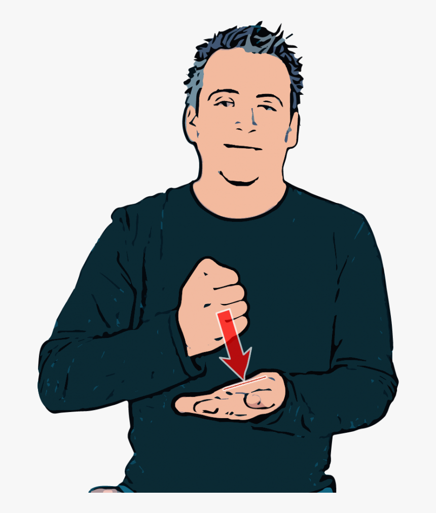 Fist On Palm Sign Language, HD Png Download , Transparent Png Image ...