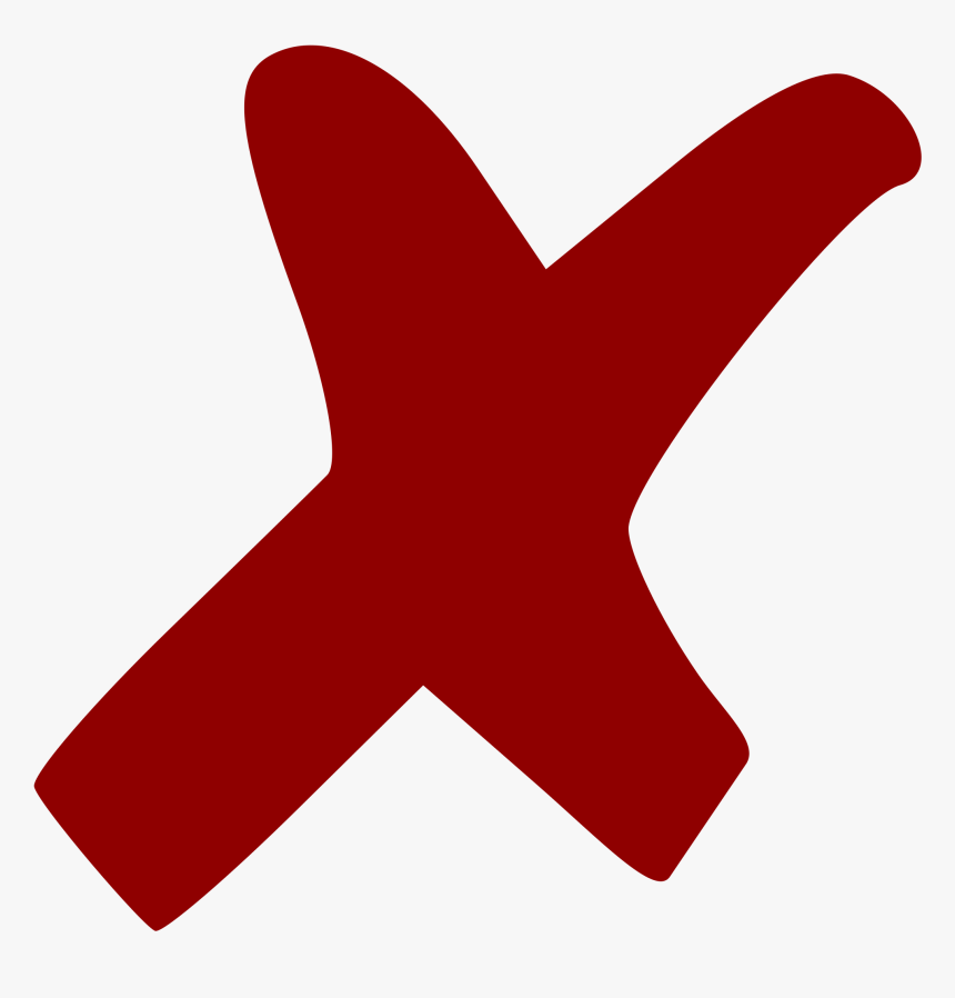 Red Cross Mark Png - Dark Red X Png, Transparent Png , Transparent Png ...