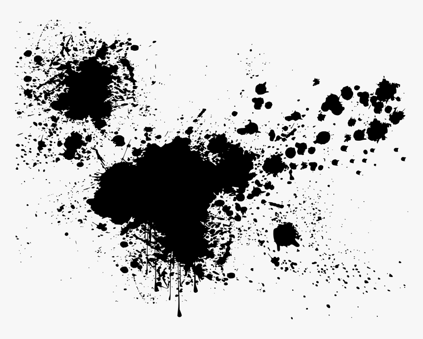 Black Splat Png - Black And White Splatter, Transparent Png ...
