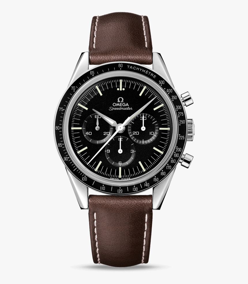 Omega Speedmaster Brown Leather Strap, HD Png Download , Transparent ...