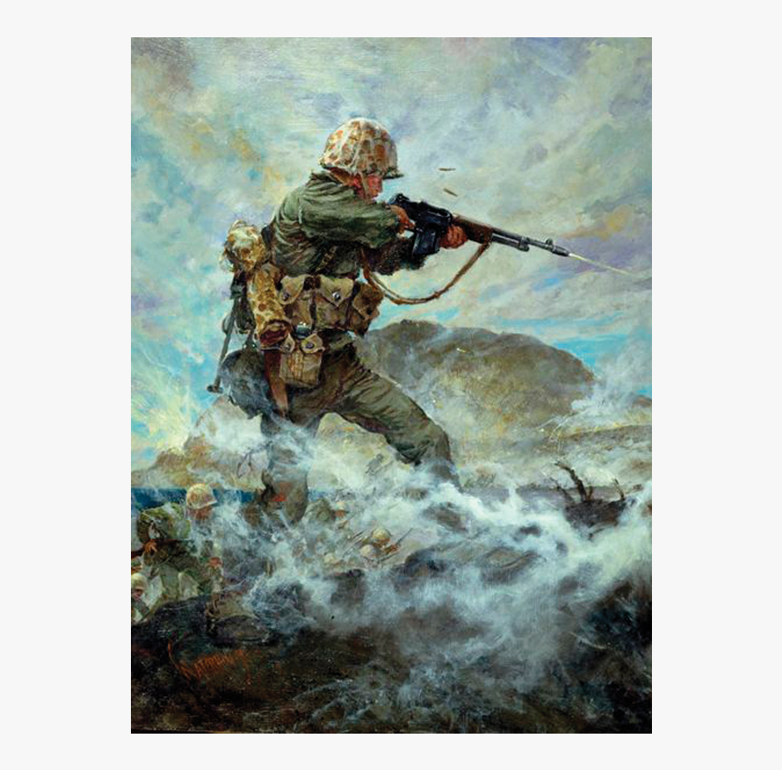 Battle Of Iwo Jima Art, HD Png Download , Transparent Png Image - PNGitem