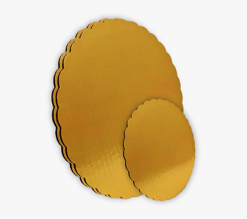 Gold Met Pet Cake Circles With Scalloped Edge And Single - Circle, HD ...