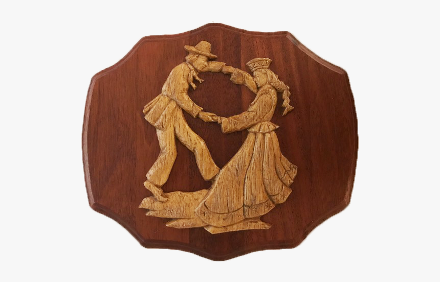 Latvian Couple Dancing Landscape - Carving, HD Png Download ...