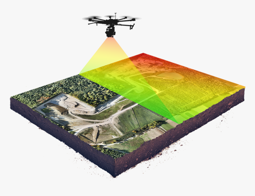 Lidar Light Rays On Ground Illustration - Drone Lidar, HD Png Download ...