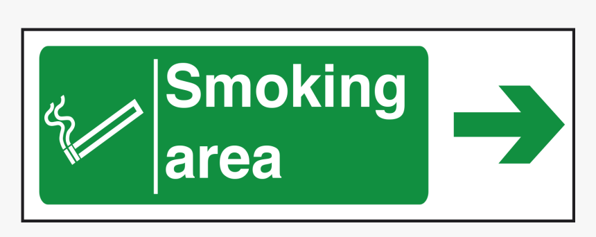 Smoking Area Arrow Right Sign Title Smoking Area - Traffic Sign, HD Png ...