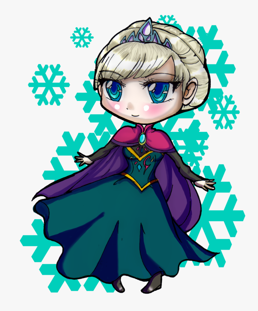1 Elsa Frozen Chibi, HD Png Download , Transparent Png Image - PNGitem