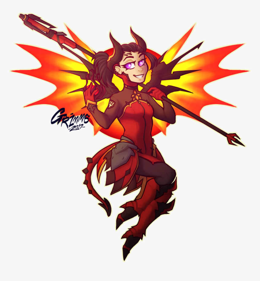 🔪 I Plan On Making These Stickers One Day - Overwatch Mercy Devil Png ...