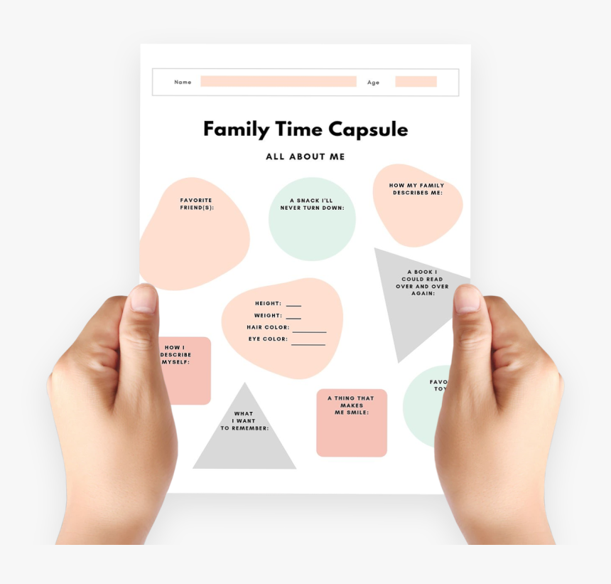Family Time Capsule - Paper, HD Png Download , Transparent Png Image ...