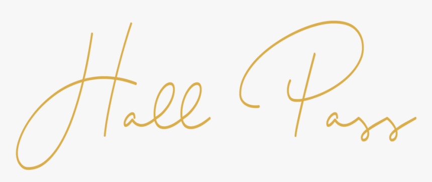 Hall Pass Logo Gold - Calligraphy, HD Png Download , Transparent Png ...