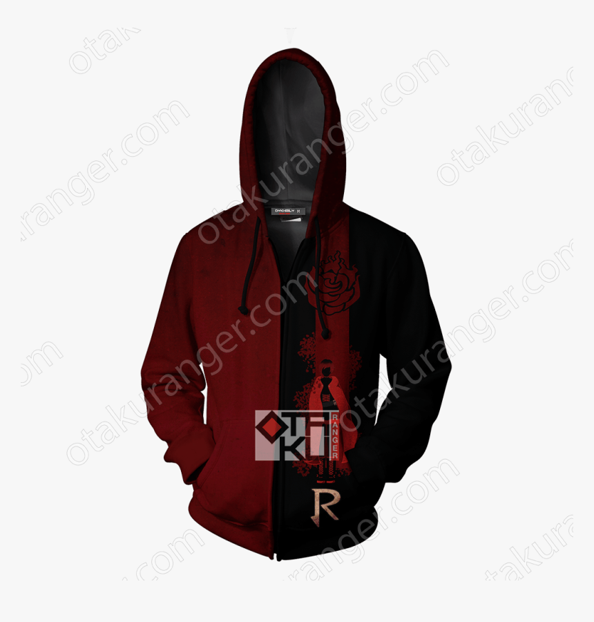 Rwby Ruby The Reaper Zip Up Hoodie - Hoodie, HD Png Download ...