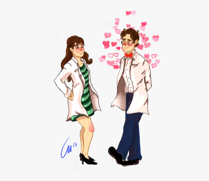 Betty Ross And Bruce Banner Both Wearing Lab Coats - Cartoon, HD Png ...