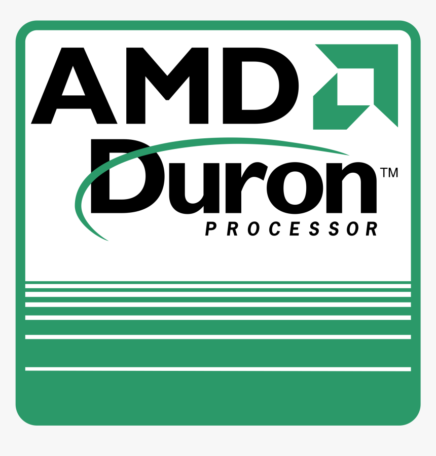 Amd Duron Processor Logo Png Transparent - Duron, Png Download ...