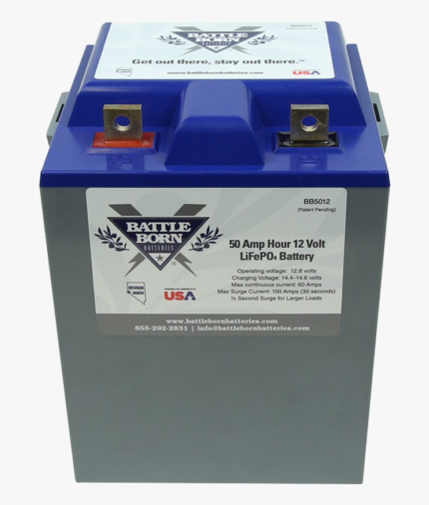 50ah 12v Lifepo4 Deep Cycle Battery - Electric Battery, HD Png Download ...