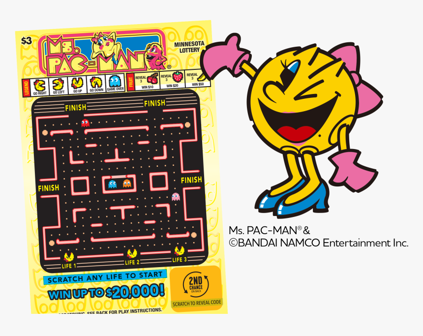 Ms Pac Man Homepage Main - Cartoon, HD Png Download , Transparent Png ...