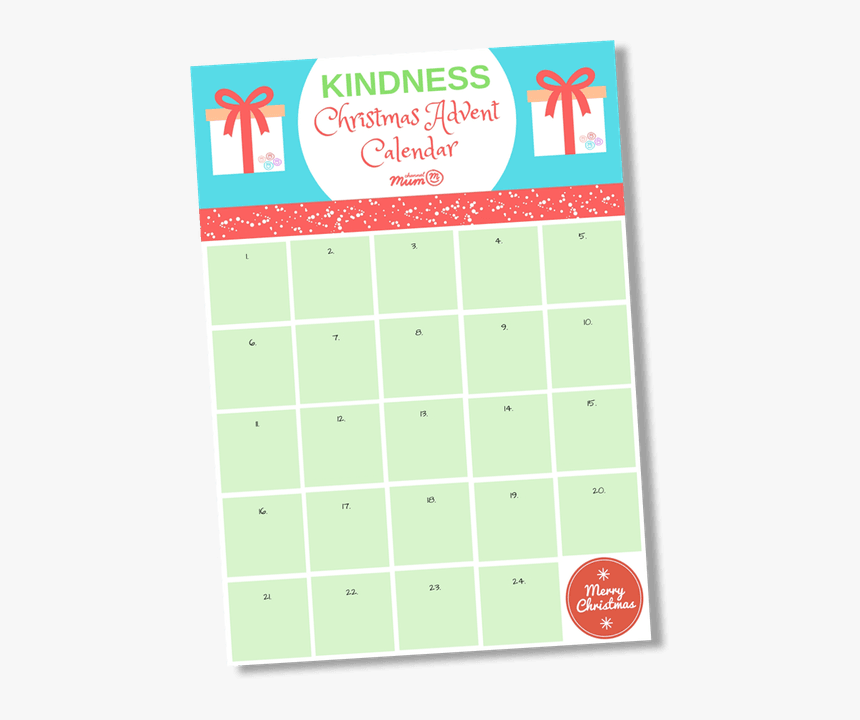 Advent Of Kindness Calendar 2019, HD Png Download , Transparent Png ...