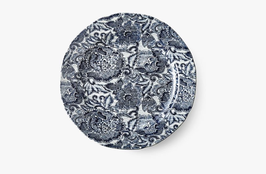Faded Peony Dinner Plate, Indigo - Plate, HD Png Download , Transparent ...
