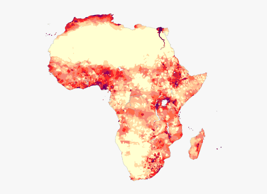 Nigeria Population Heat Map, HD Png Download , Transparent Png Image ...