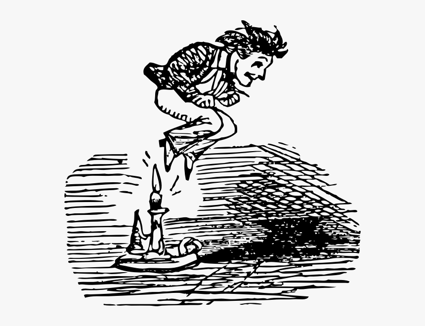 Vector Illustration Of Man Jumping Over Candlestick - Jack Be Nimble ...