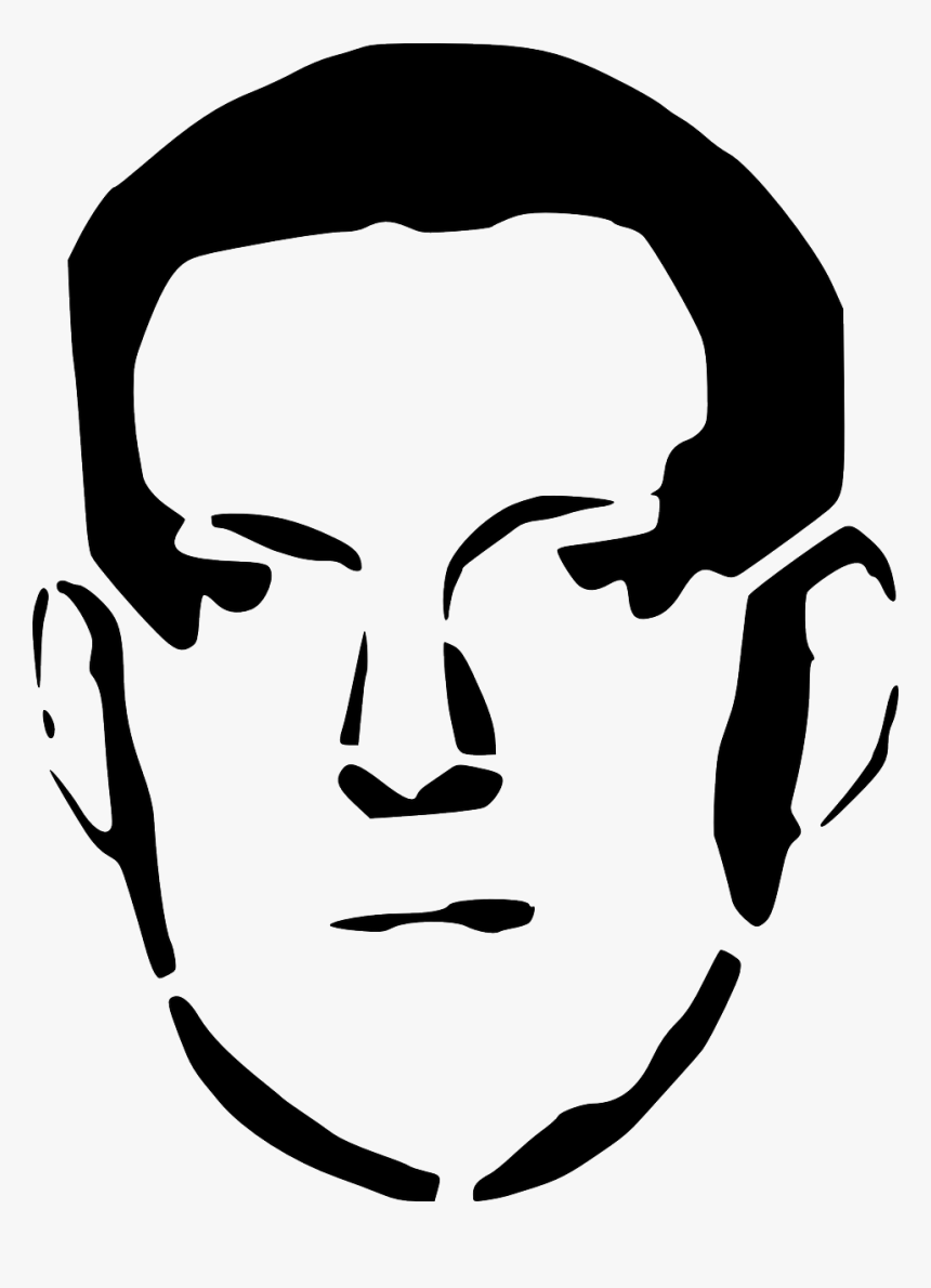 Internet Meme Clipart Png - Outline Male Face Png, Transparent Png ...