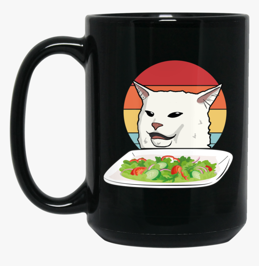 Angry Women Yelling At Confused Cat At Dinner Table, HD Png Download ...