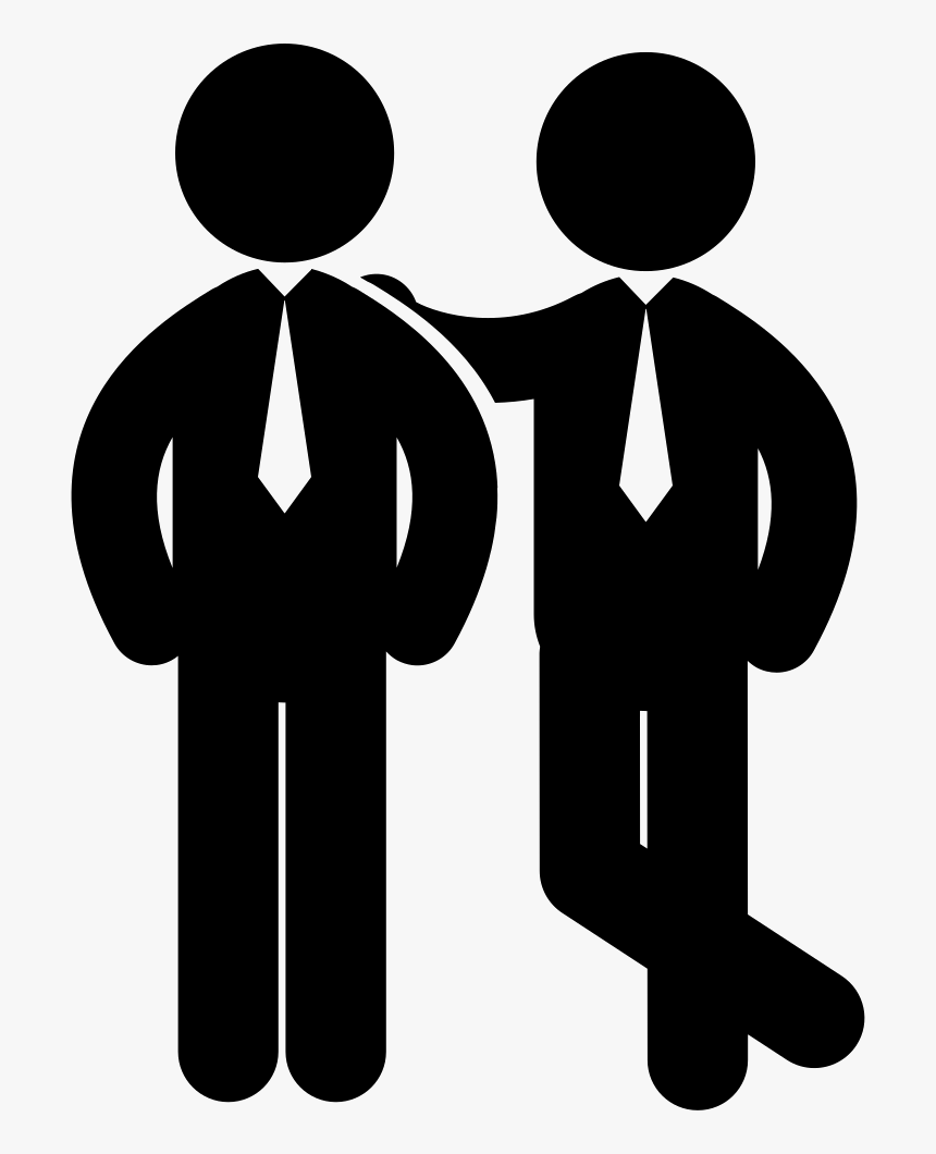 Two Standing Businessmen Side By Side - Side By Side Icon Png ...