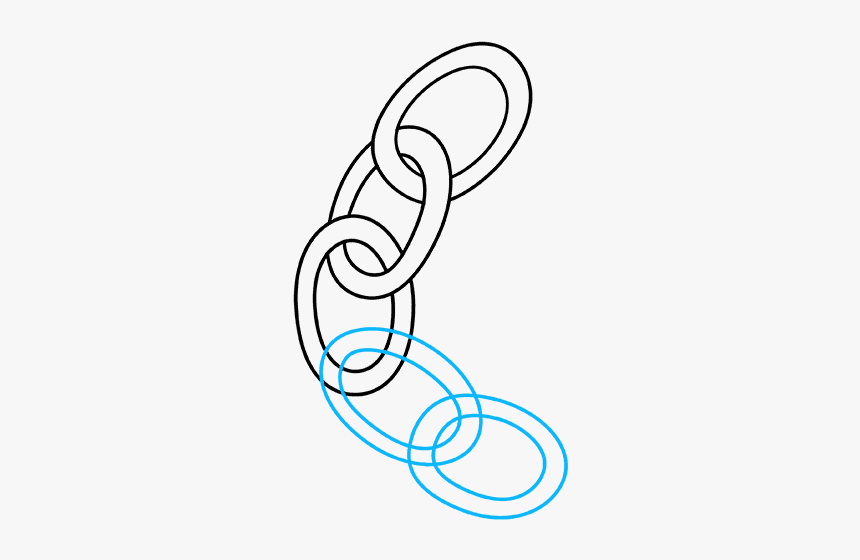 How To Draw Chain - Draw A Chain, HD Png Download , Transparent Png ...