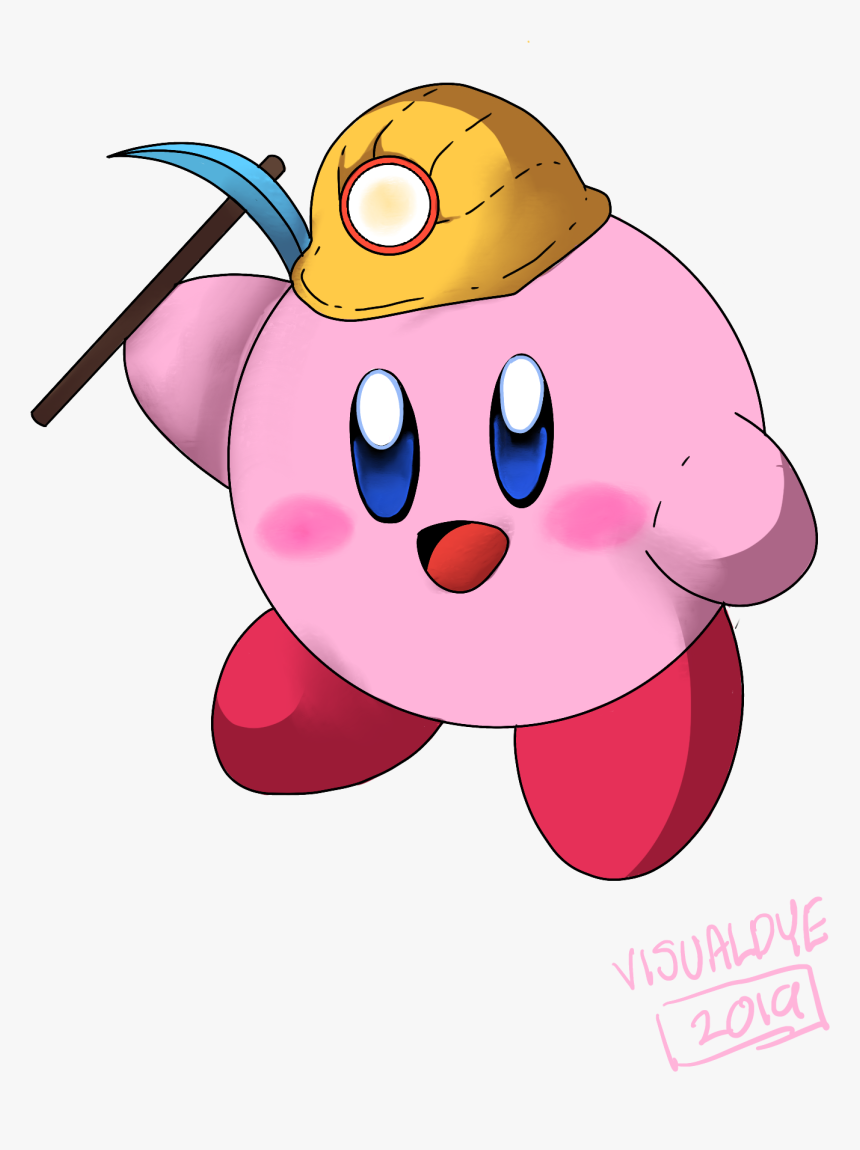 Miner Kirby - Cartoon, HD Png Download , Transparent Png Image - PNGitem