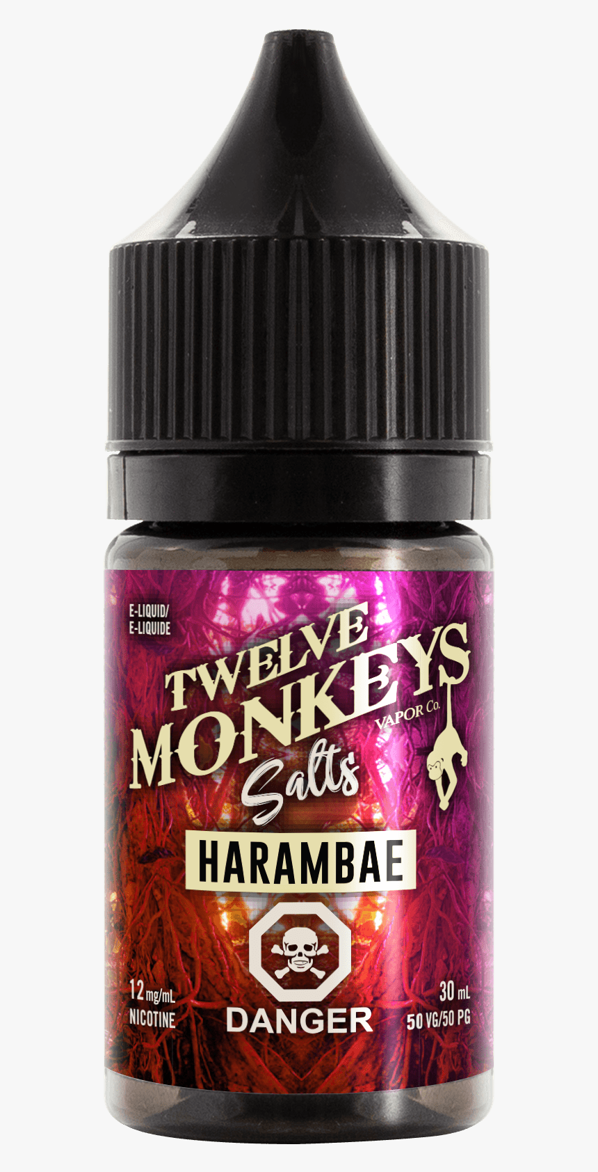 Twelve Monkeys Salts - Twelve Monkeys Harambe Salt Nic, HD Png Download ...