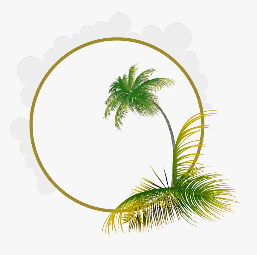 Leaf Euclidean Coconut Frame Picture Material Transprent - Coconut Tree ...