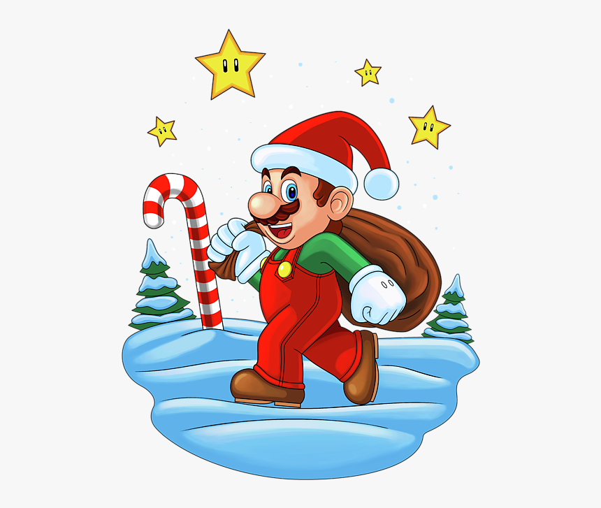 Mario Christmas Card, HD Png Download , Transparent Png Image - PNGitem