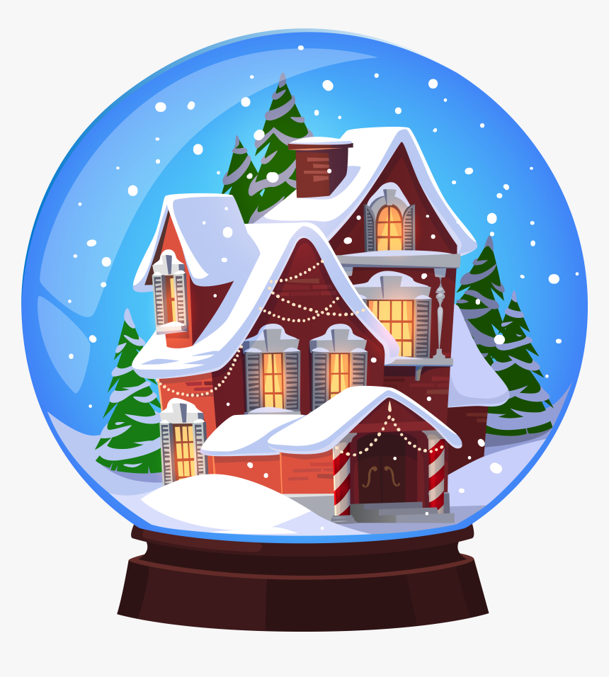 Christmas Snow Globe Art, HD Png Download , Transparent Png Image - PNGitem