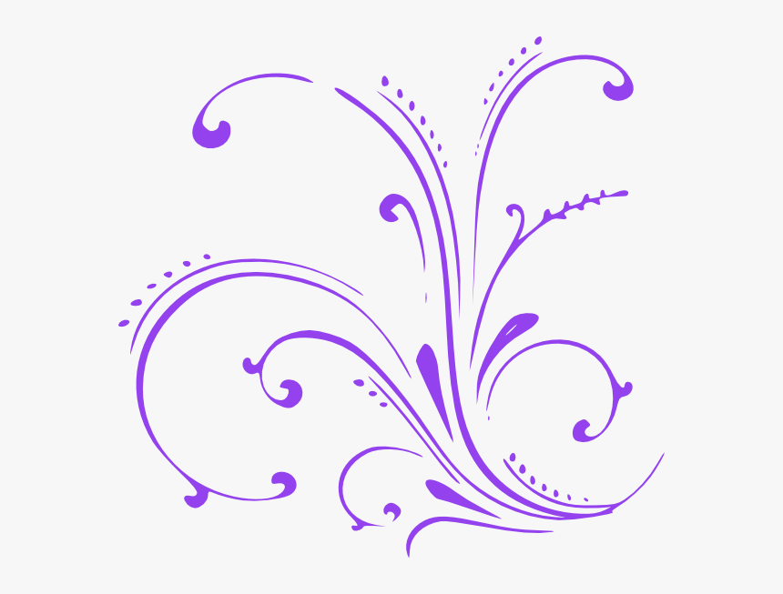 Purple Scroll Clip Art - Purple Wedding Clip Art, HD Png Download ...