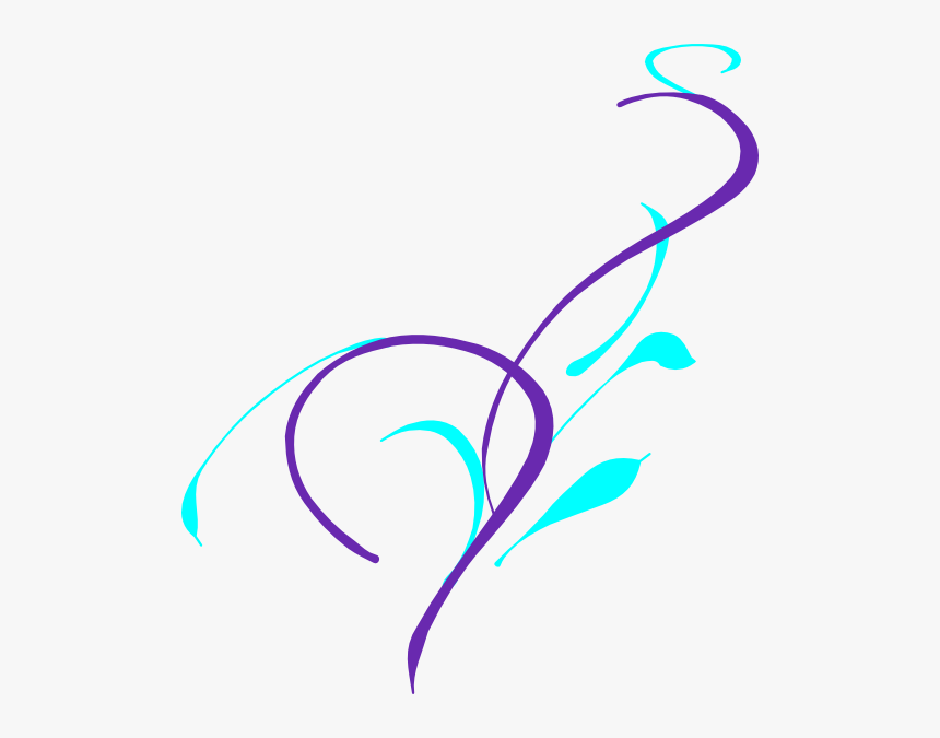 Purple And Teal Wedding - Vine Clip Art, HD Png Download , Transparent ...