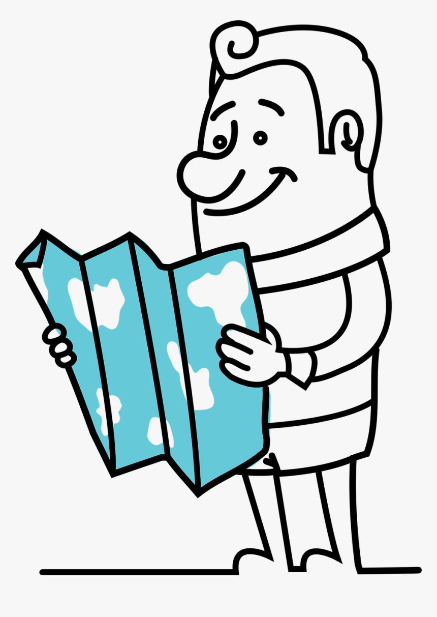 Person Holding Map Drawing, HD Png Download , Transparent Png Image ...