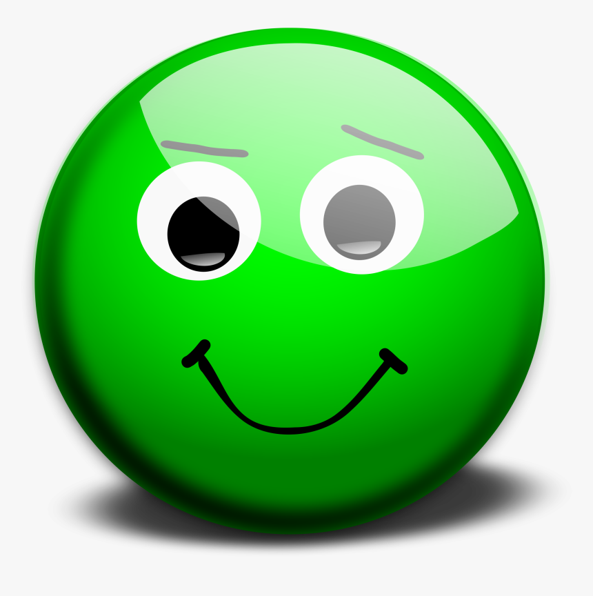 Smiley Face With Question Mark - Green Smiley Face Emoji, HD Png ...