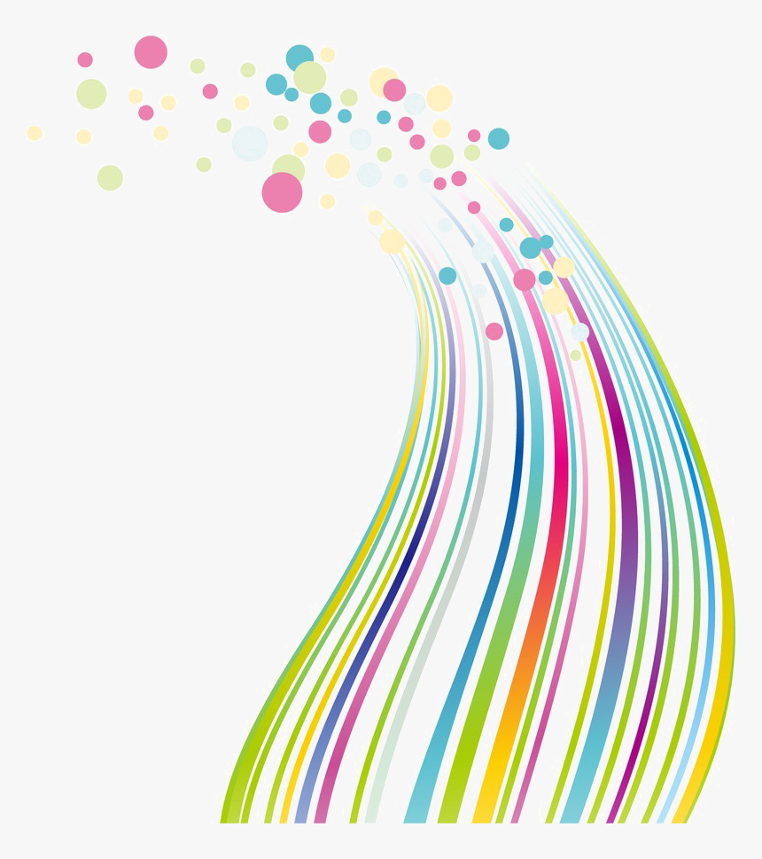 Transparent Abstract Circles Png - Lineas Abstractas De Colores, Png ...
