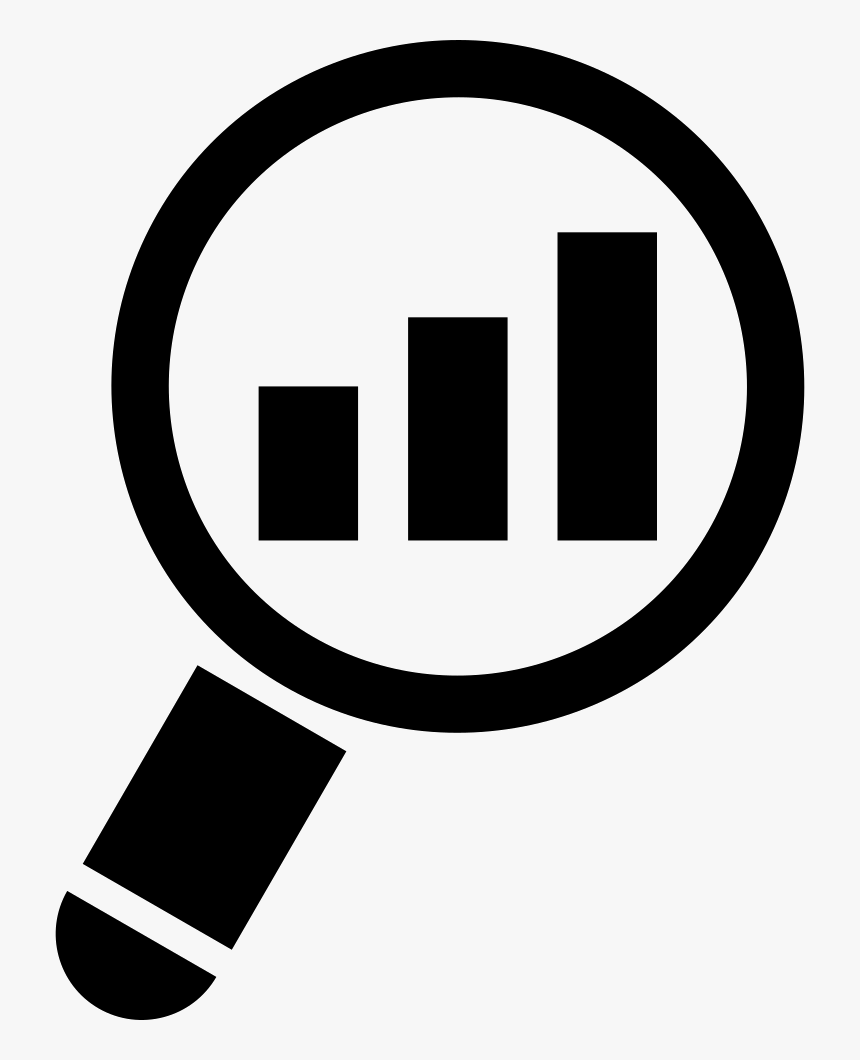 Magnifying Glass On A Rising Bar Graph - Magnifying Glass With Graph ...