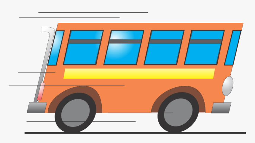 Free Vector Bus - Bus Moving Clipart, HD Png Download , Transparent Png ...