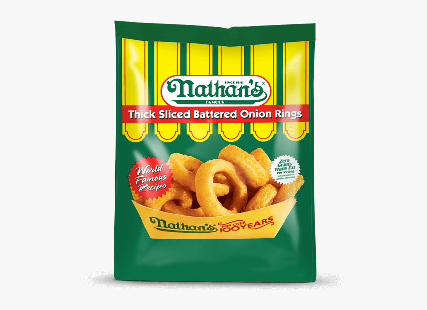 Thick Sliced Battered Onion Rings - Nathan's Onion Rings, HD Png ...