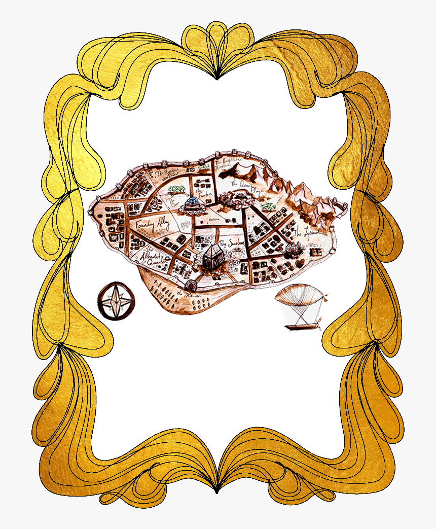 Floating City Map With Frame, HD Png Download , Transparent Png Image ...