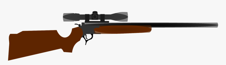 Rifle, Scope, Weapon, Gun, Firearm, Hunting - Cartoon Rifle No ...
