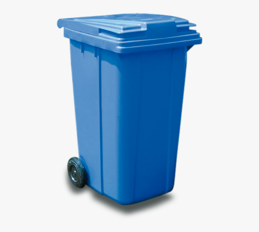 Basurero Con Tapa Abatible Y Ruedas D - Contenedor De Basura Azul, HD ...