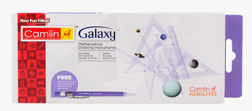 Drawing Instrument Compass Box - Camlin Galaxy Geometry Box, HD Png ...