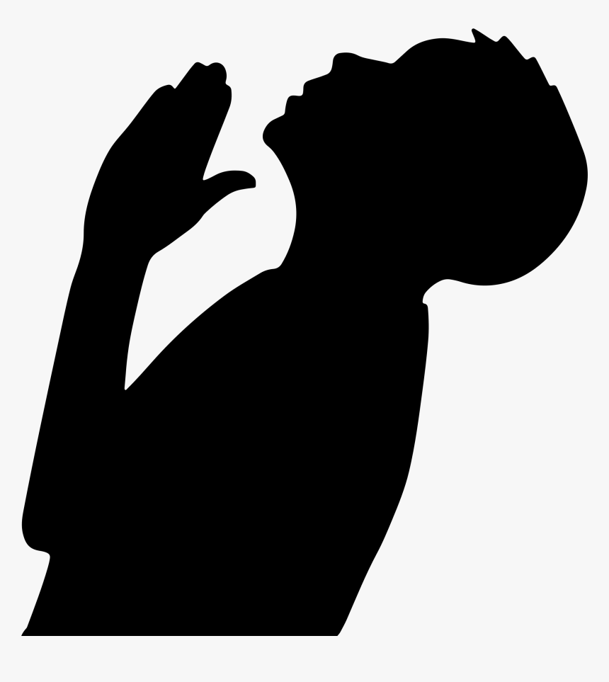 Praying Boy Silhouette Icons Png - Transparent Praying Png, Png ...