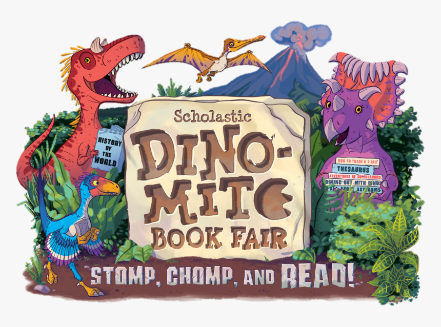 Dino Mite Large Logo - Scholastic Dino Mite Book Fair, HD Png Download ...